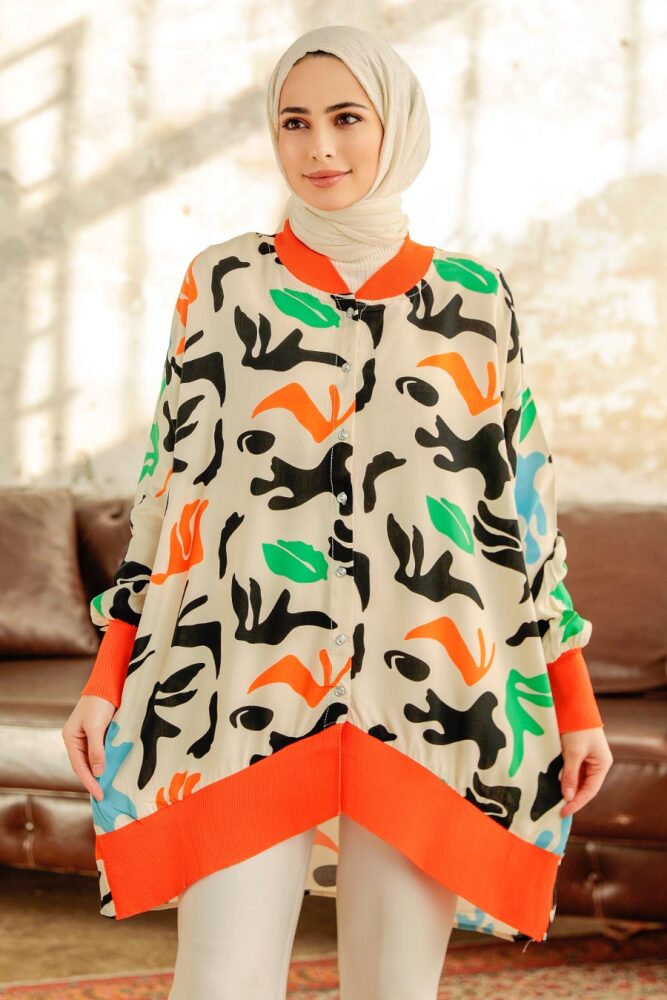 Beige Hijab Turkish Tunic 11903BEJ - Neva-style.com